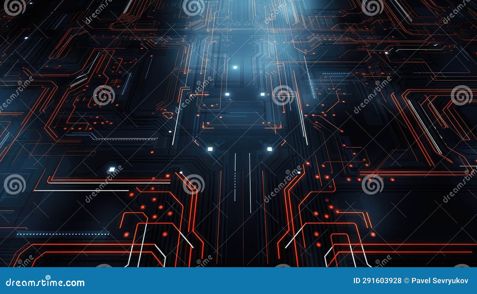 Modern Technology Circuit Lines Stock Illustration - Illustration of ...