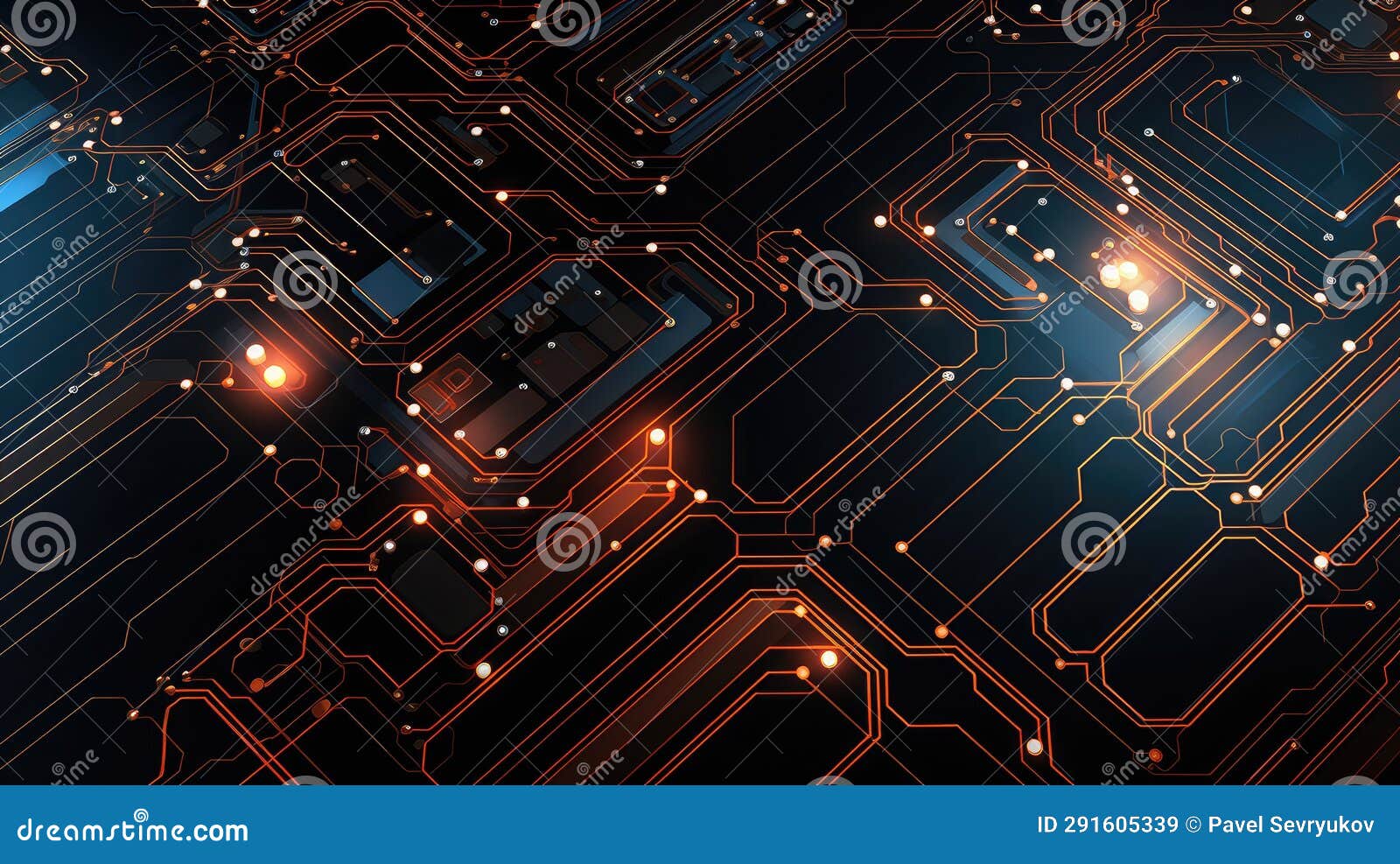 Modern Technology Circuit Lines Stock Illustration - Illustration of ...