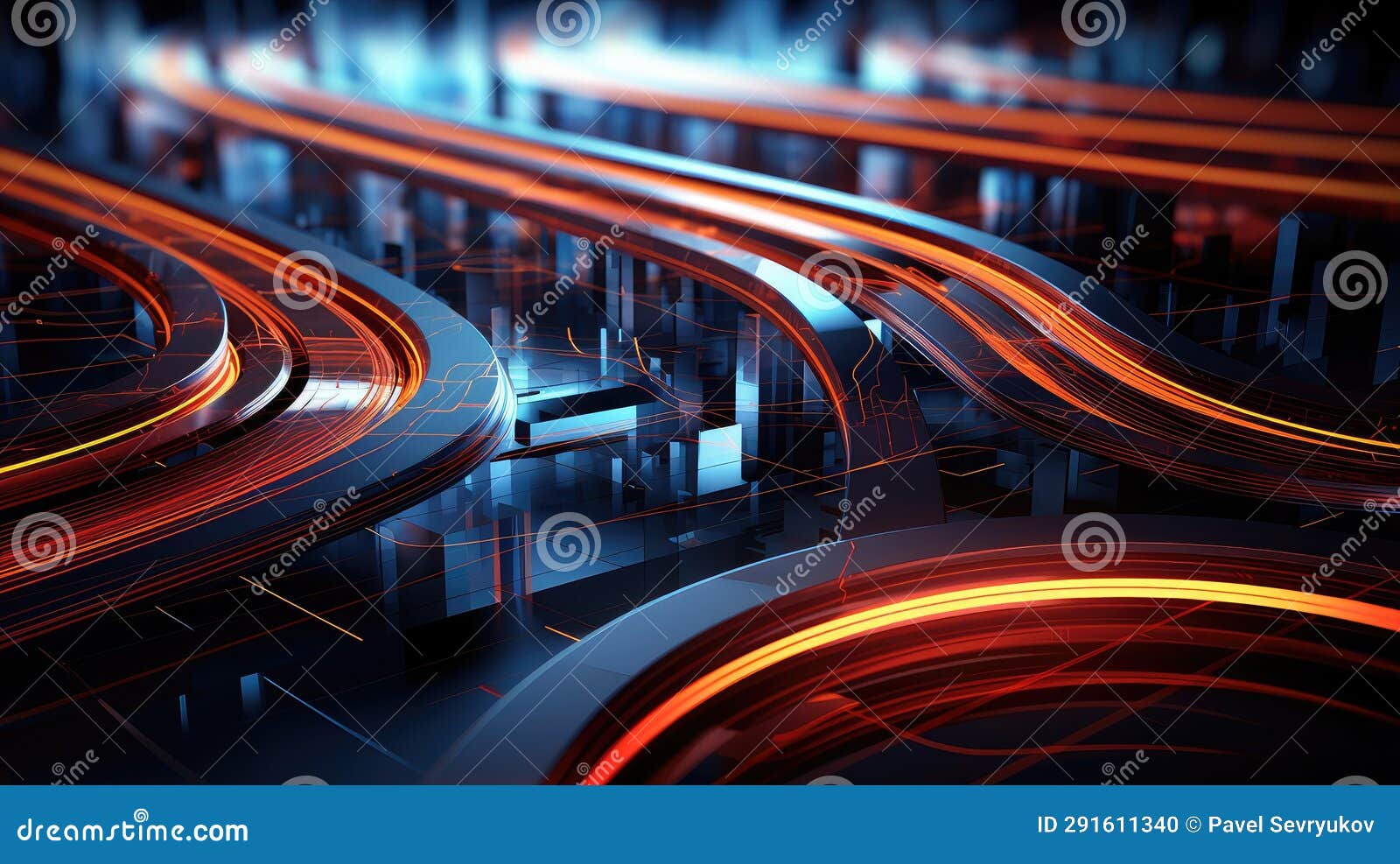 Modern Technology Circuit Lines Stock Illustration - Illustration of ...