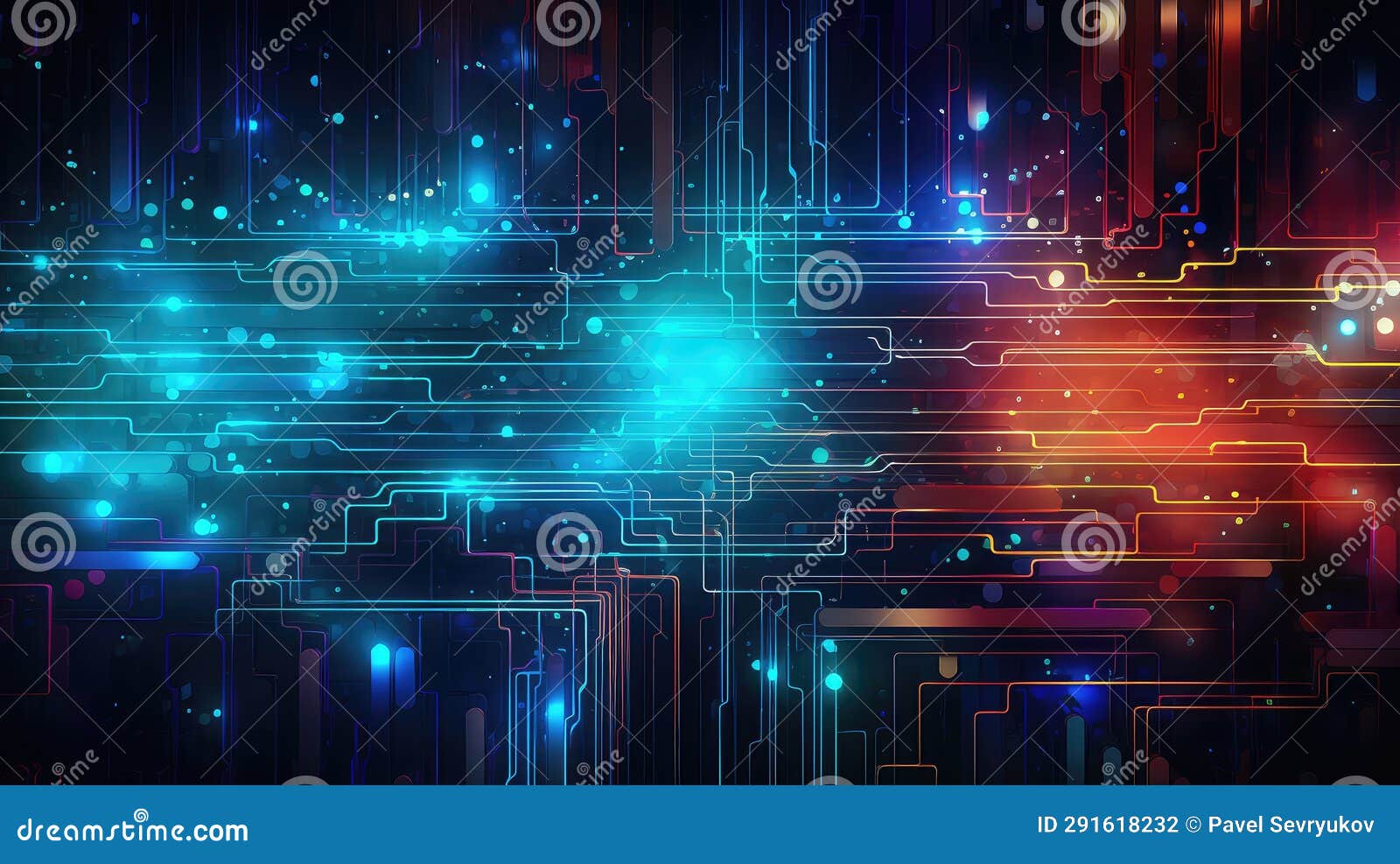 Modern Technology Circuit Lines Stock Illustration - Illustration of ...