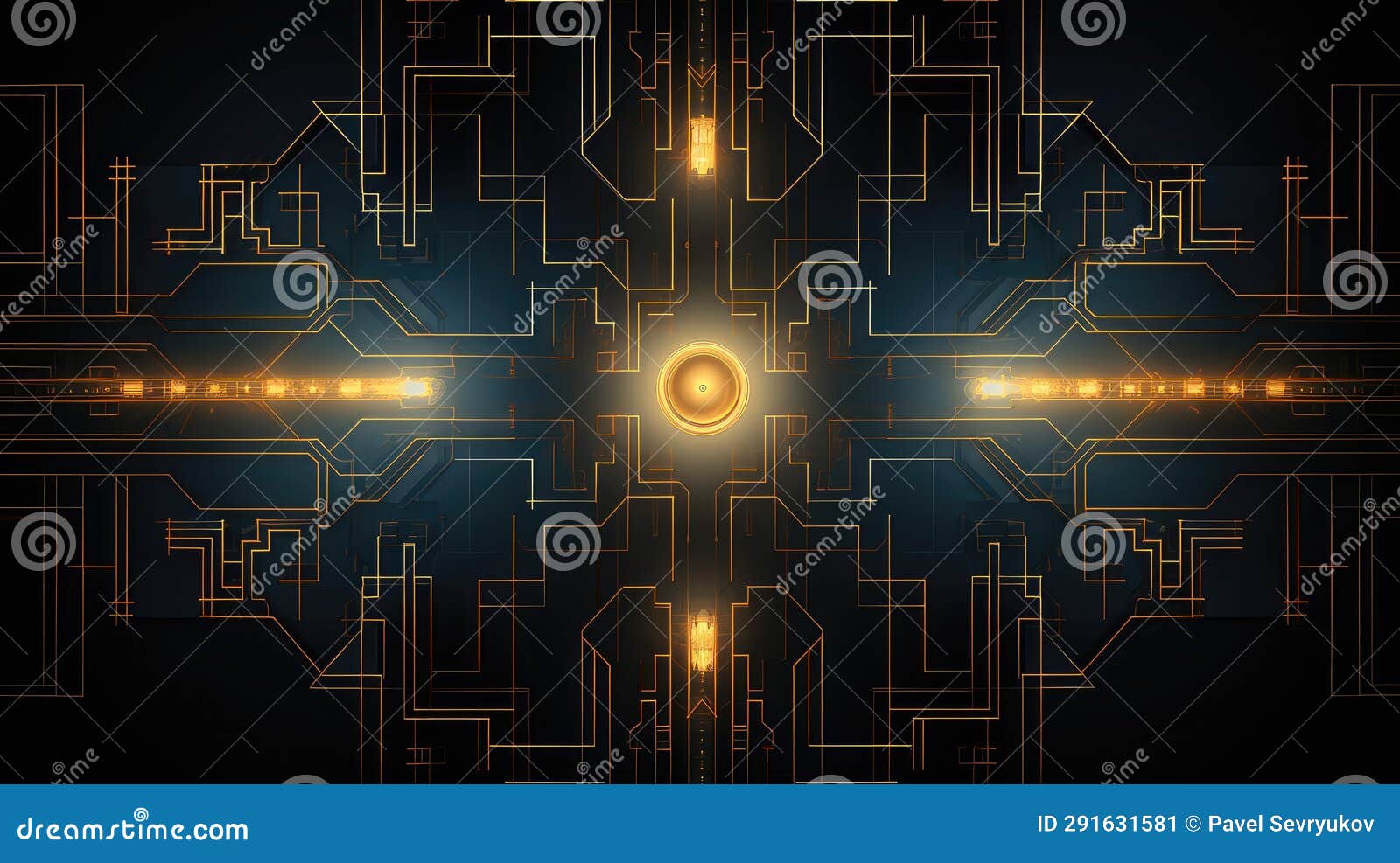 Modern Technology Circuit Lines Stock Illustration - Illustration of ...