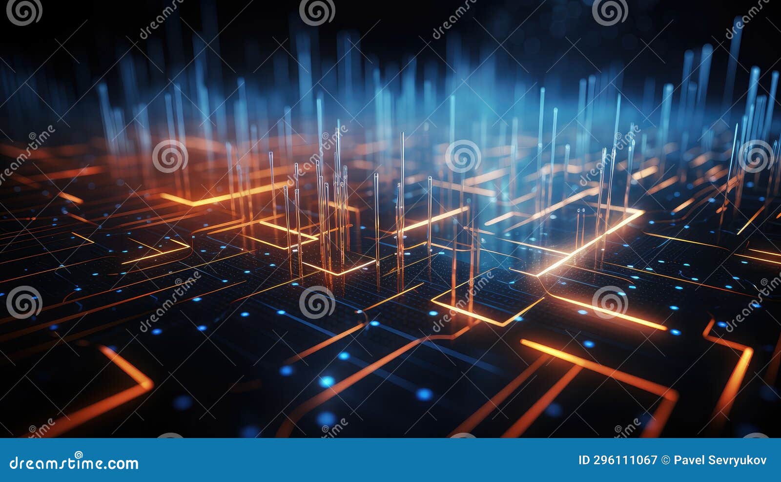 Modern Technology Circuit Lines Stock Illustration - Illustration of ...