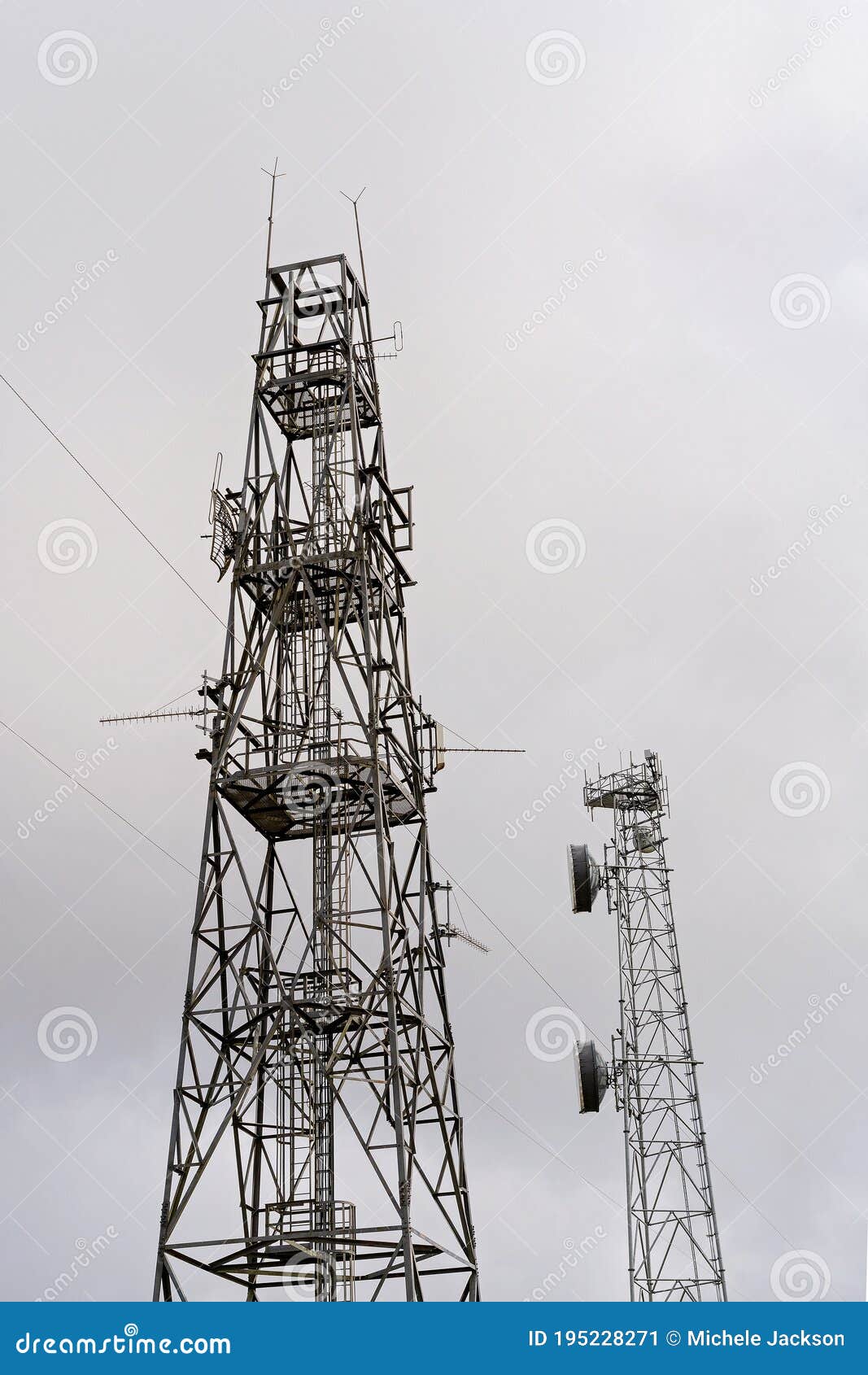 Modern Technology Communication Towers Stock Image - Image of australia ...