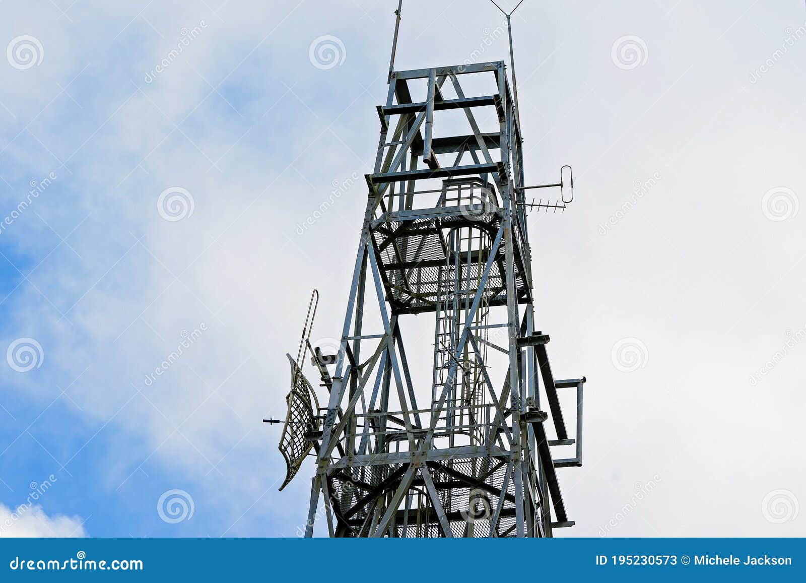Modern Technology Communication Towers Stock Image - Image of clear ...