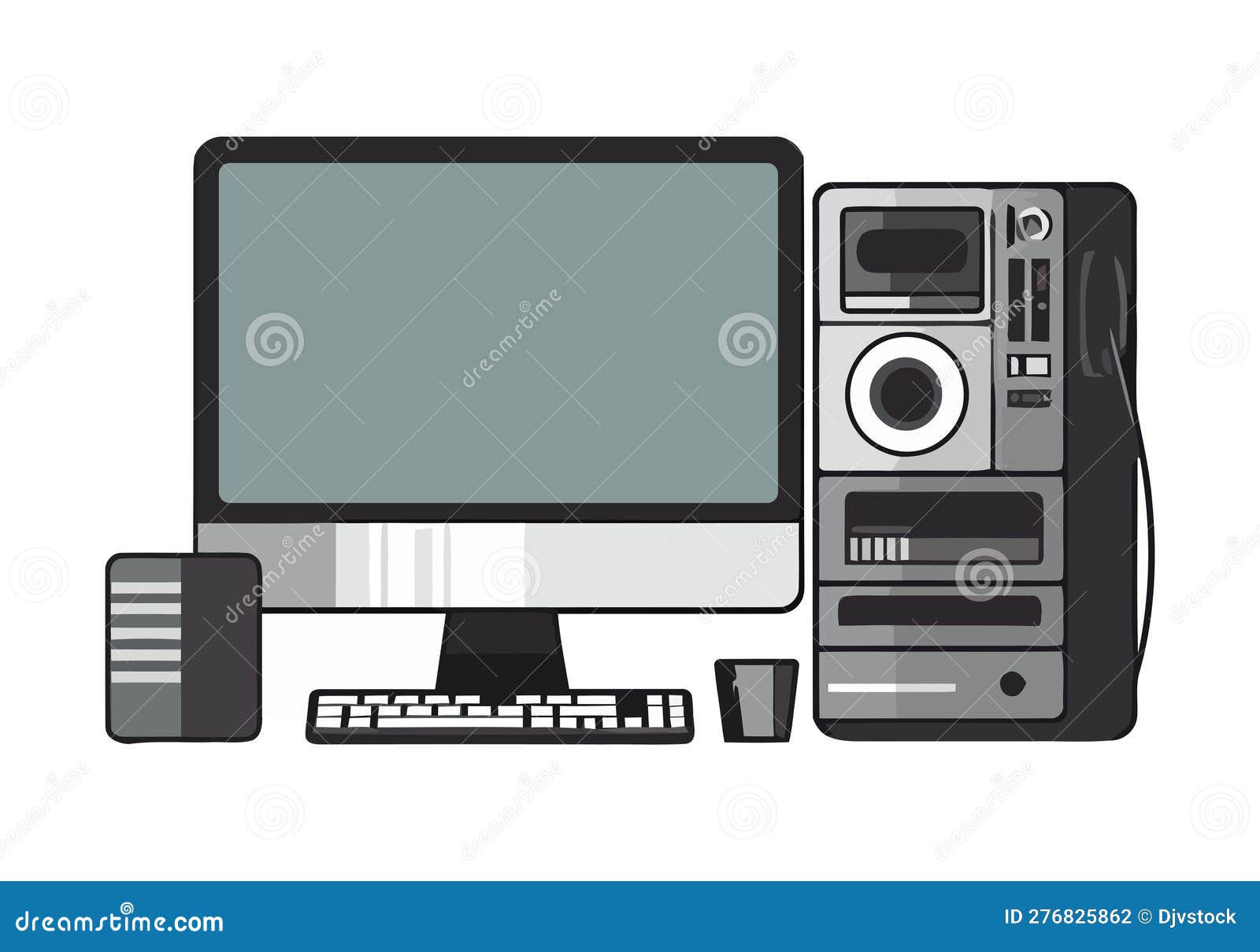 Modern Technology Computer Equipments Stock Vector - Illustration of ...