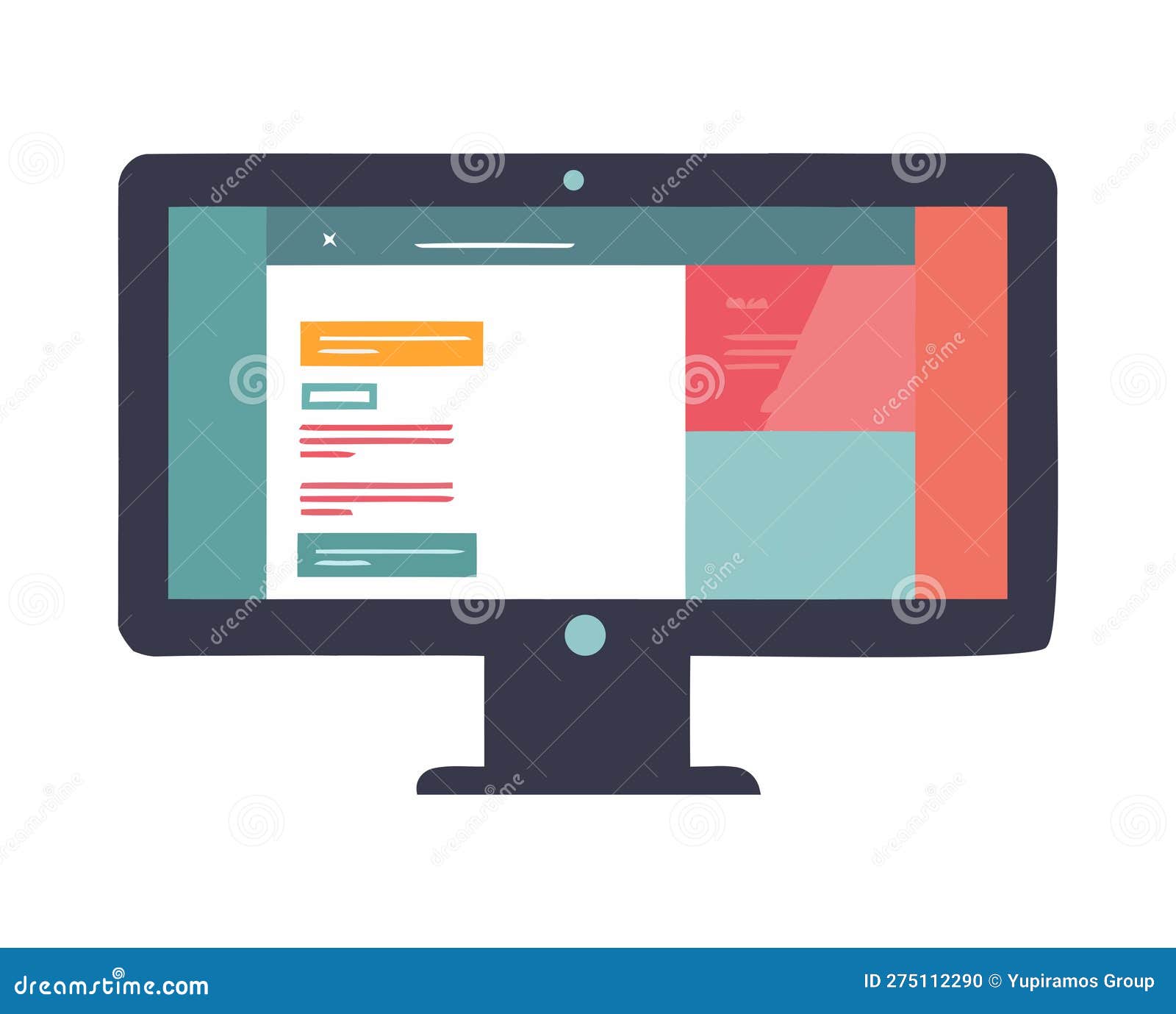 Modern Technology Computer Screen Stock Vector - Illustration of ...