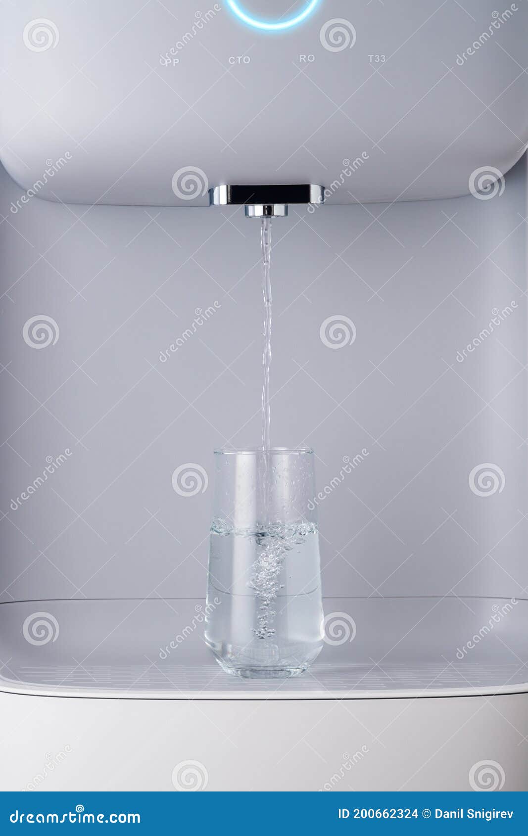 Modern Technology Concept. New Water Cooler Format. a Glass of Pouring ...