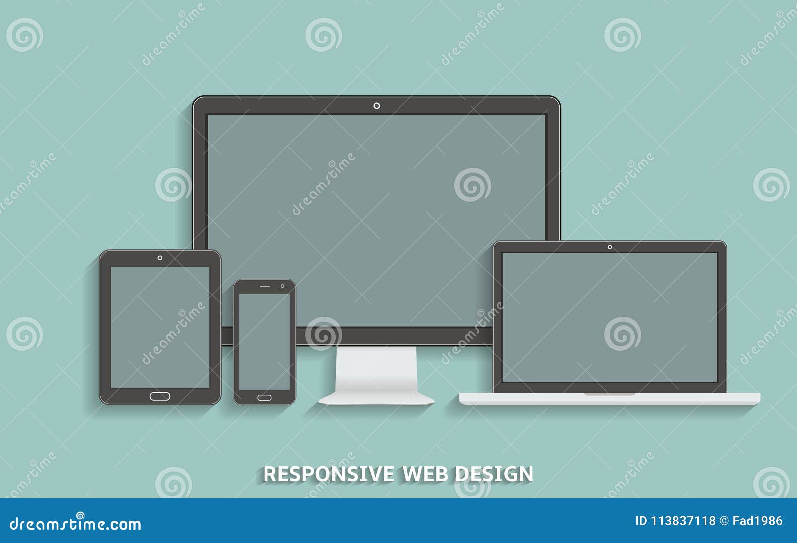 Modern Technology Devices Template for Responsive Design Presentation ...