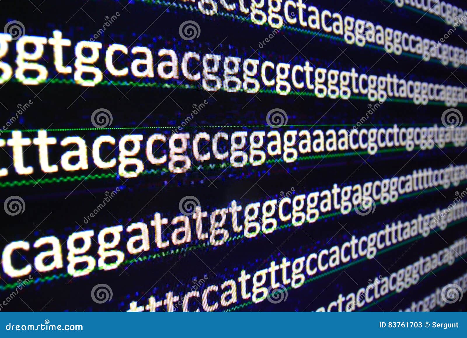 Modern Technology: DNA Sequencing. Stock Image - Image of genome ...