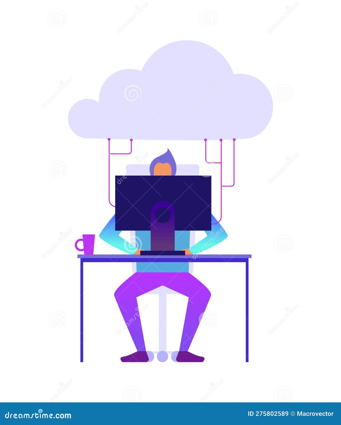 Modern Technology Flat Concept Stock Vector - Illustration of ...