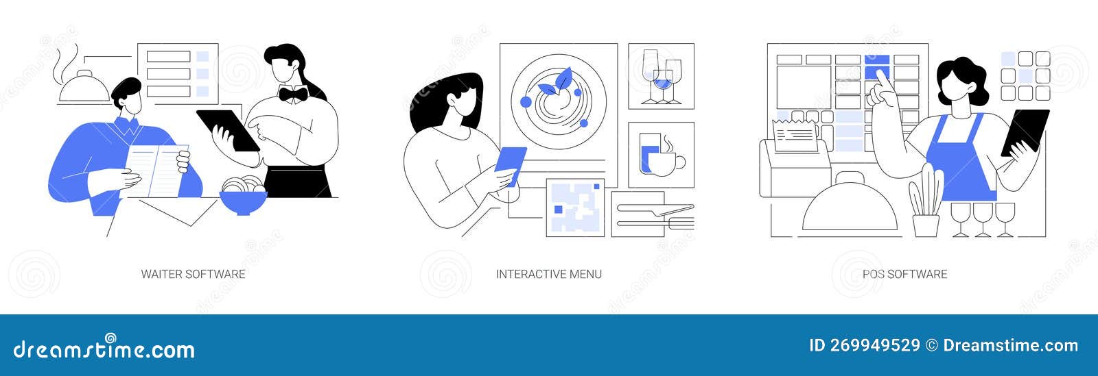 Modern Technology in Horeca Business Abstract Concept Vector ...