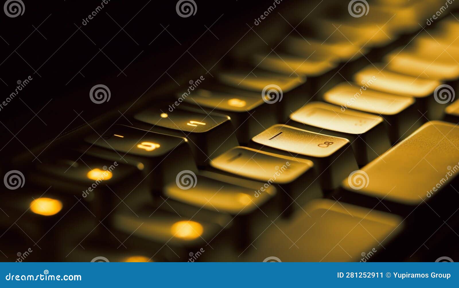 Modern Technology Illuminates Old Fashioned Typewriter Letter on ...