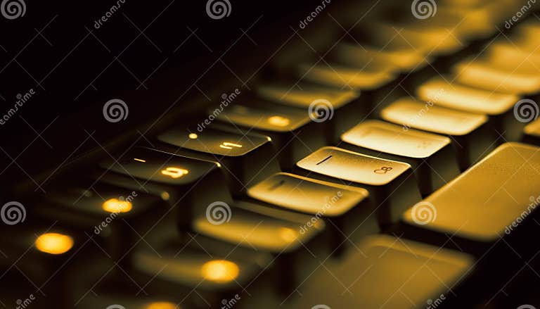 Modern Technology Illuminates Old Fashioned Typewriter Letter on ...