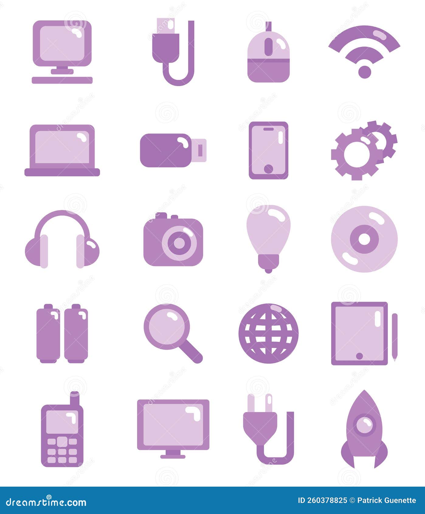 Modern technology, icon stock vector. Illustration of phone - 260378825