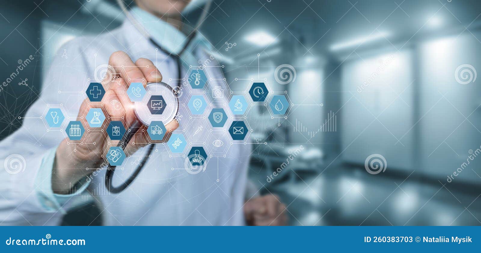 Modern Technology in Patient Health Research Study Stock Image - Image ...