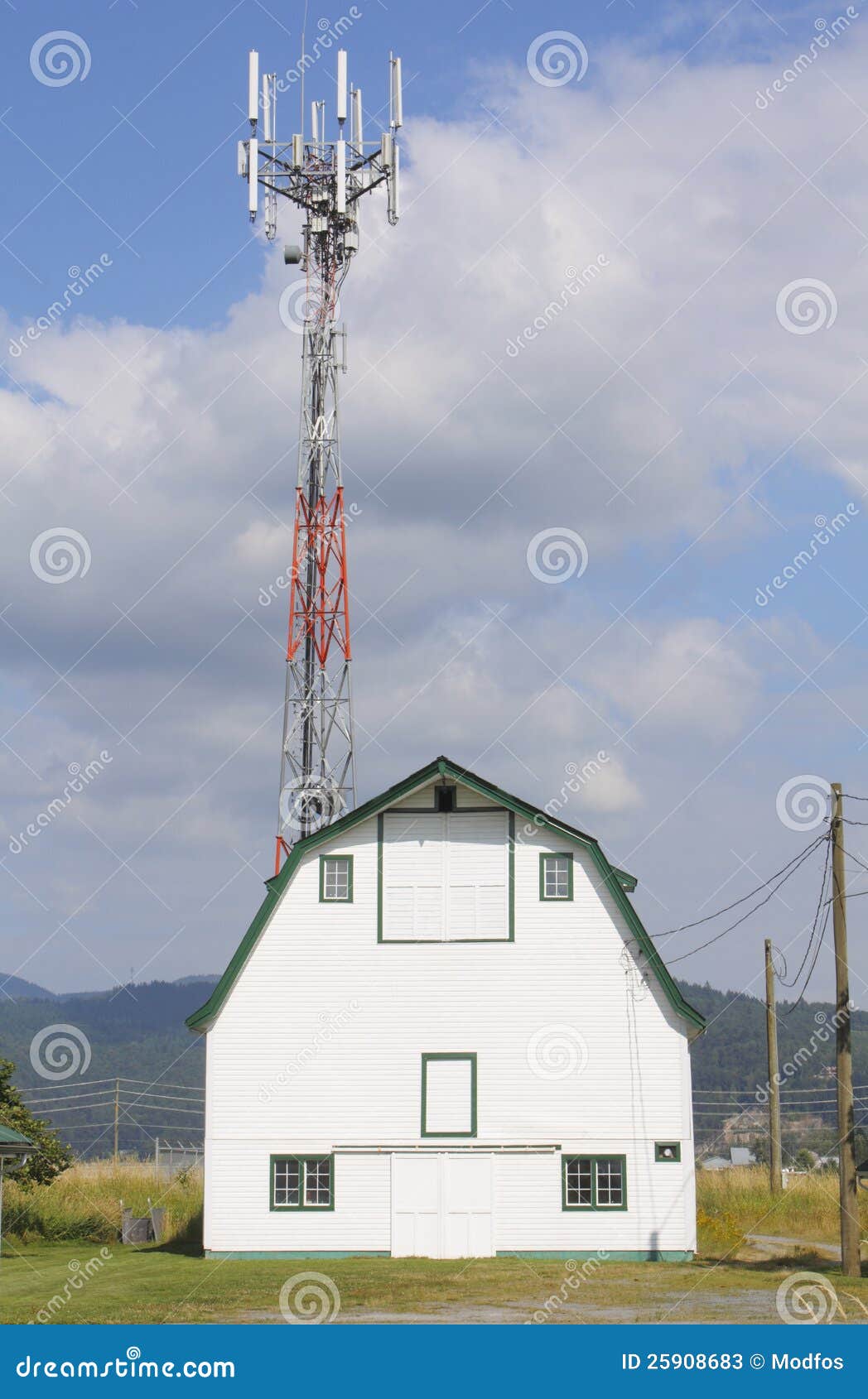 Modern Technology in a Rural Area Stock Image - Image of barn, multi ...