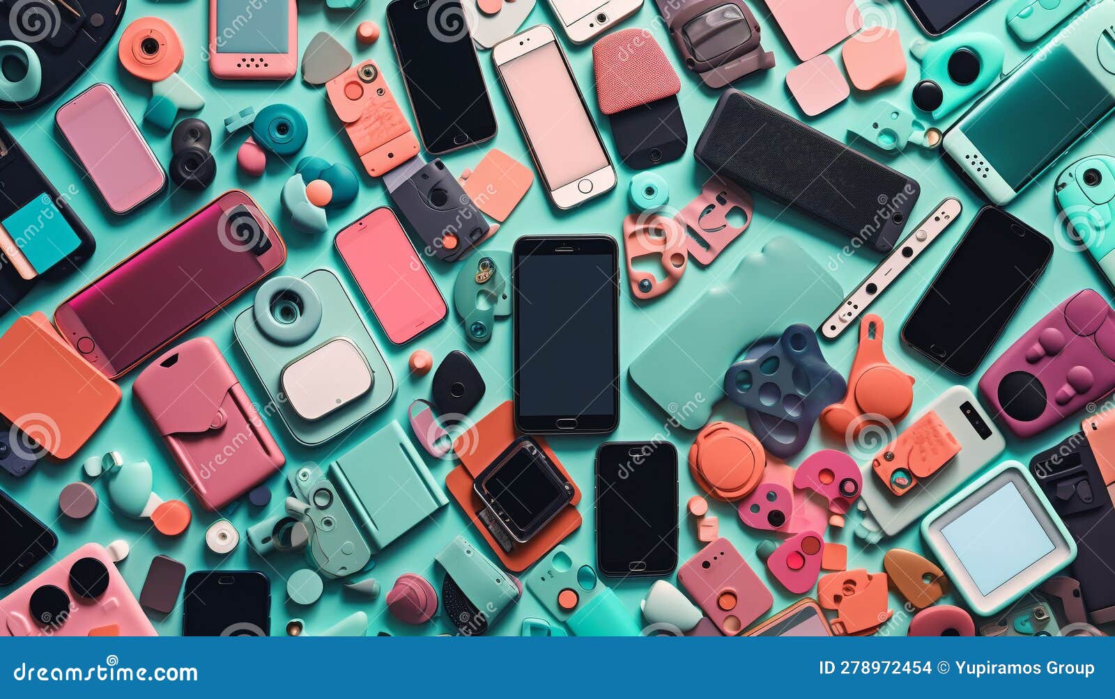 Modern Technology Shapes Communication with Multi Colored Computer ...