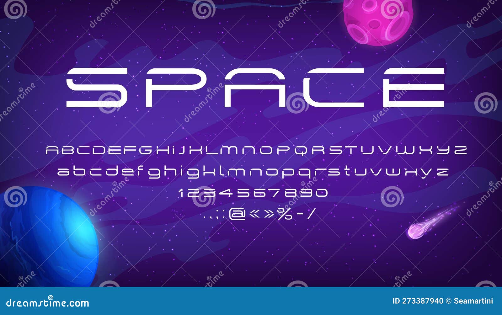 Modern Technology Space Font Type, Universe Type Stock Vector ...