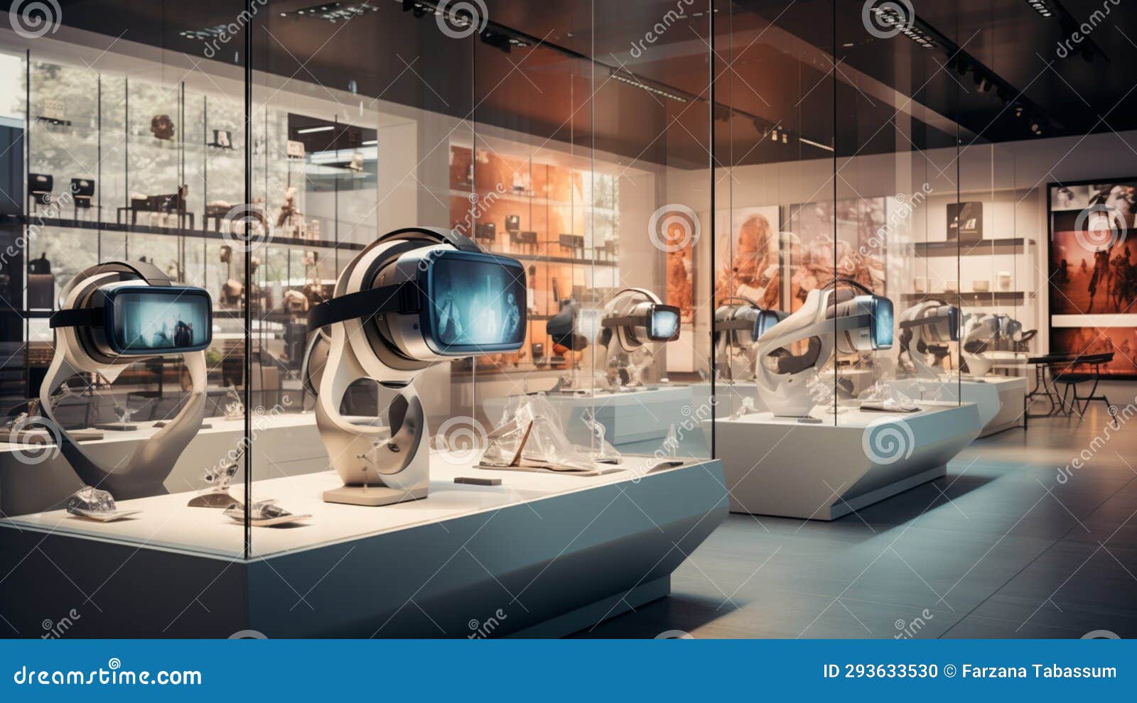 A Modern Technology Store with a Glass Wall HD Glass Wall Mockup 1920 * ...