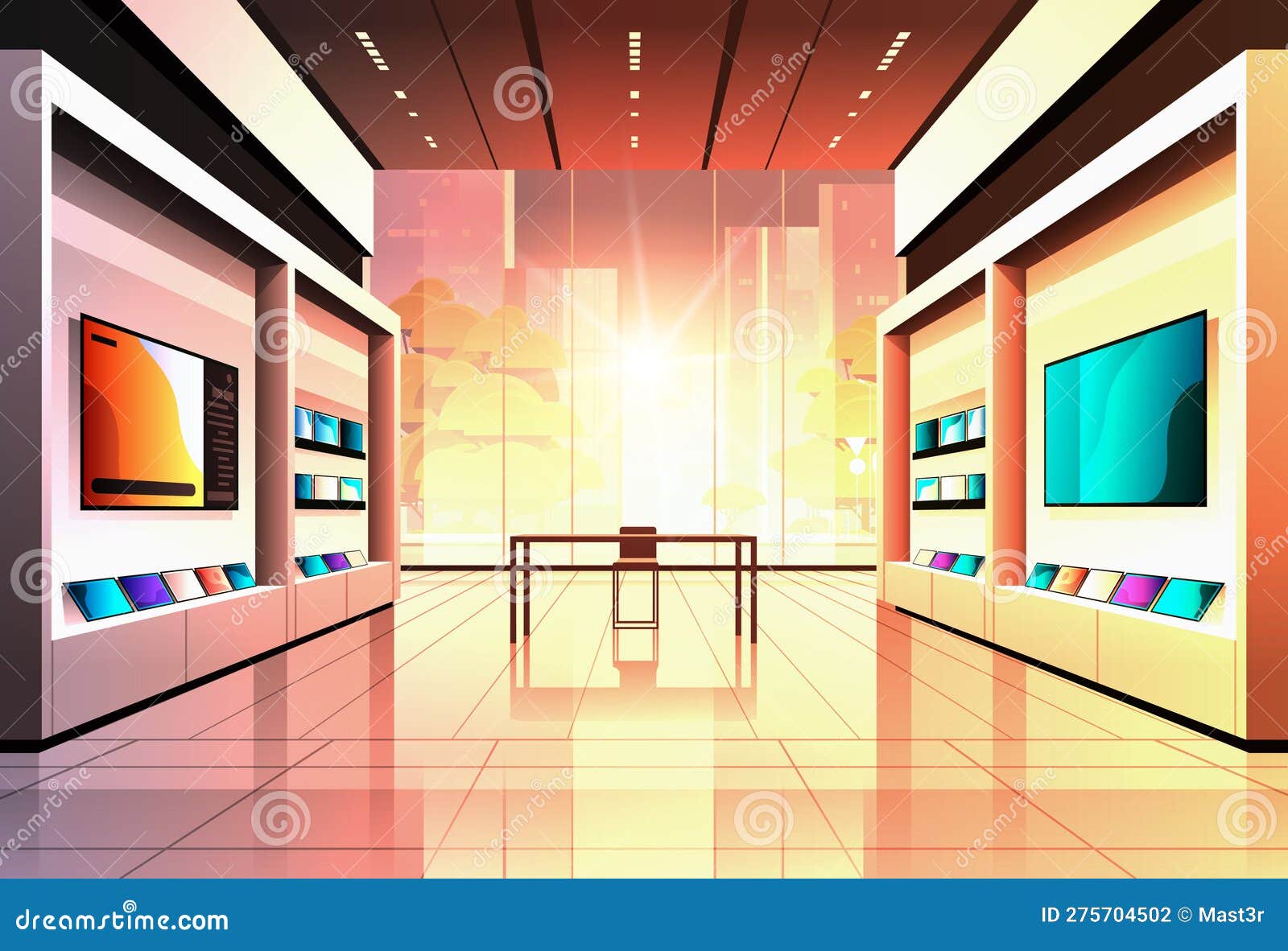 Modern Technology Store Interior Digital Electronic Gadgets Market ...