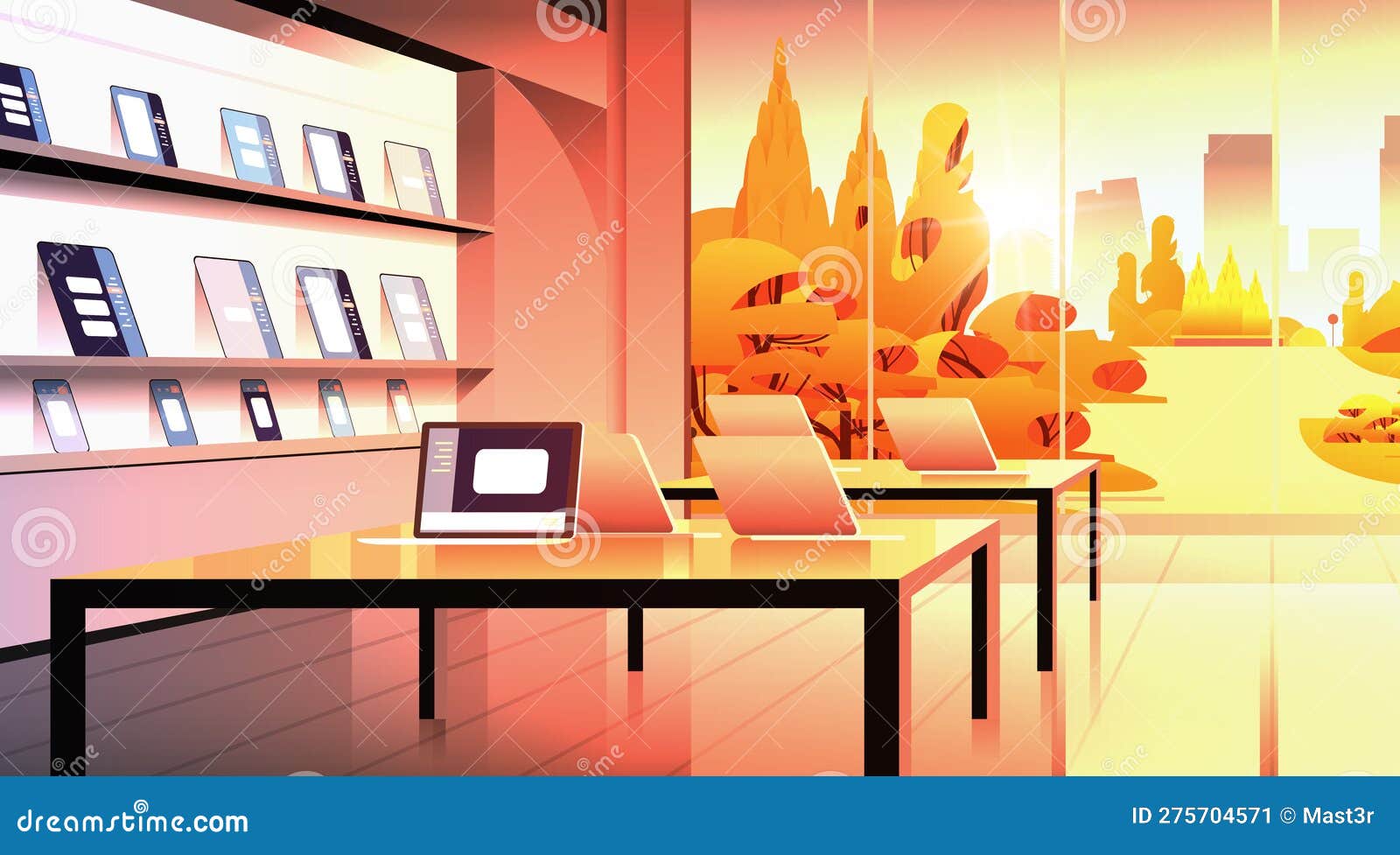 Modern Technology Store Interior Digital Electronic Gadgets Market ...