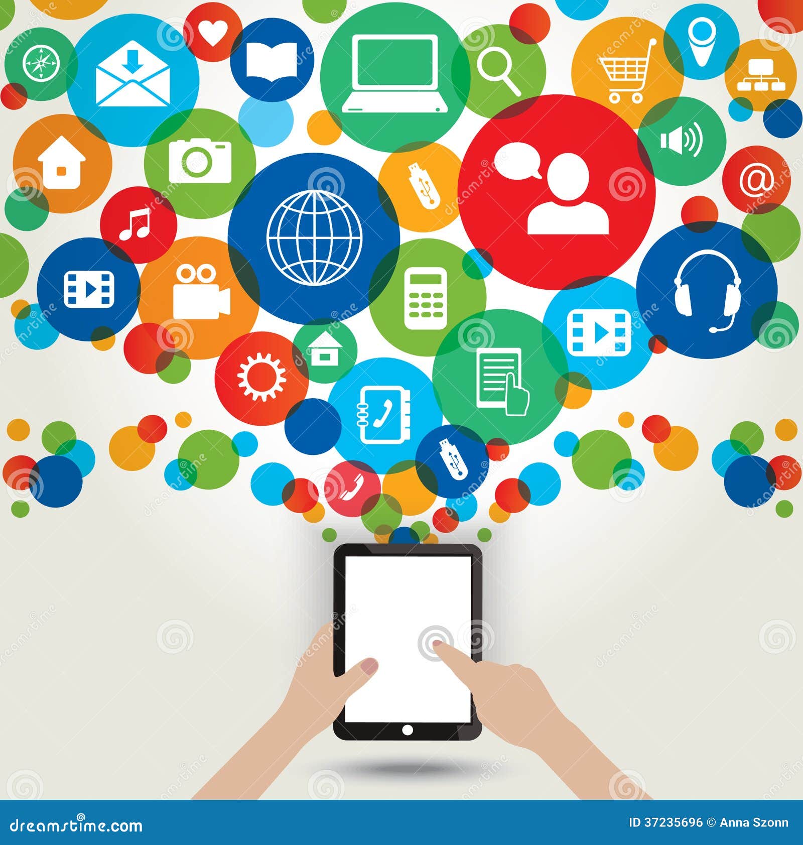 Modern technology. stock vector. Illustration of heart - 37235696