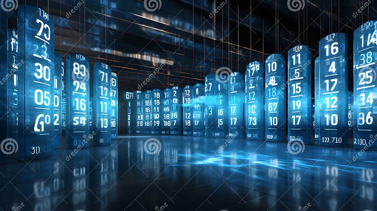 Modern Technology Wallpaper: Blue Aesthetic with Digital Elements Stock ...