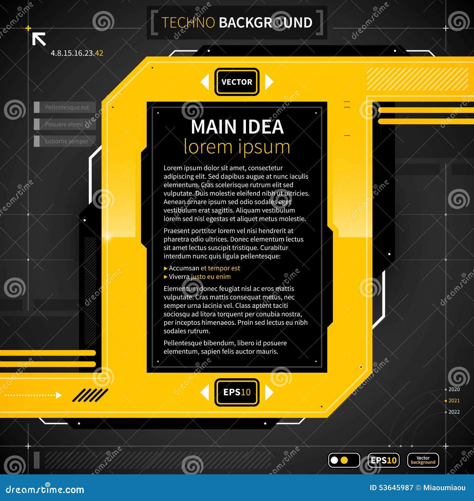 Modern techo background stock vector. Illustration of black - 53645987