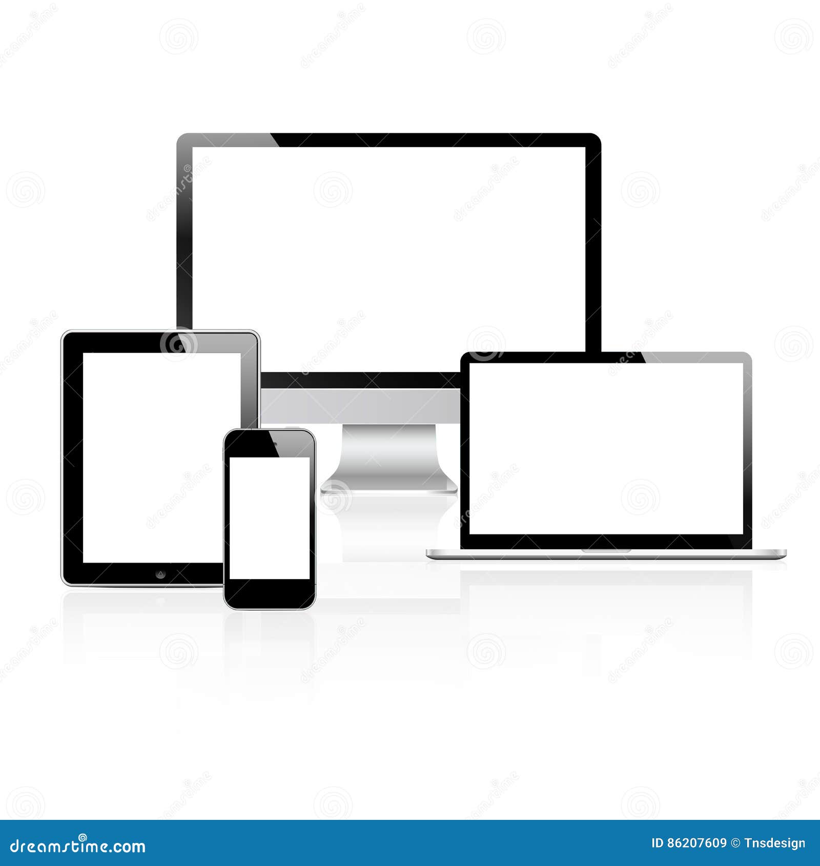 Modern Technology Devices Set Stock Illustration - Illustration of ...