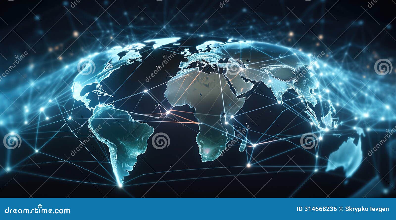 Modern Telecommunication Technologies in Digital World Stock Photo ...