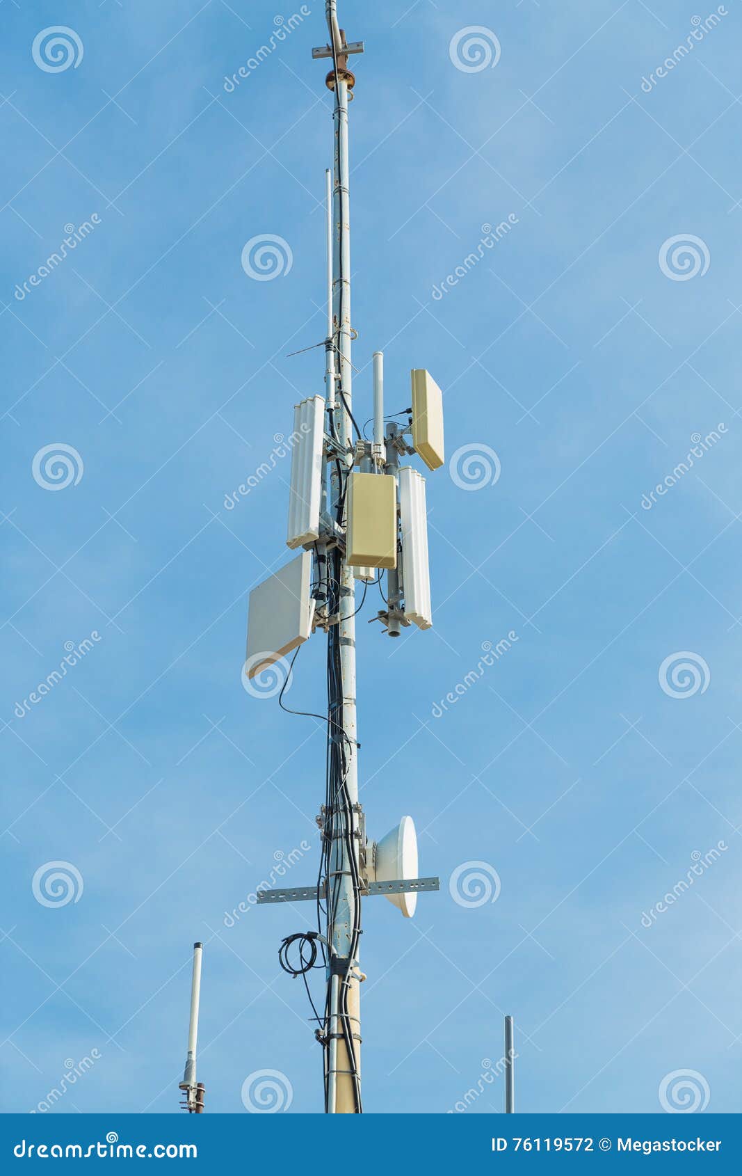 Modern Telecommunication Tower Stock Photo - Image of radio, network ...
