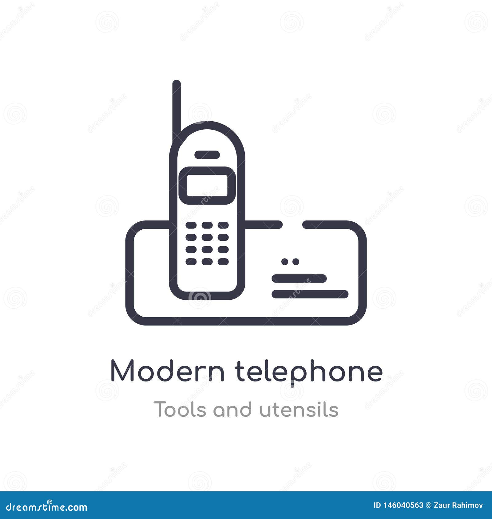 Modern Telephone Outline Icon. Isolated Line Vector Illustration from ...