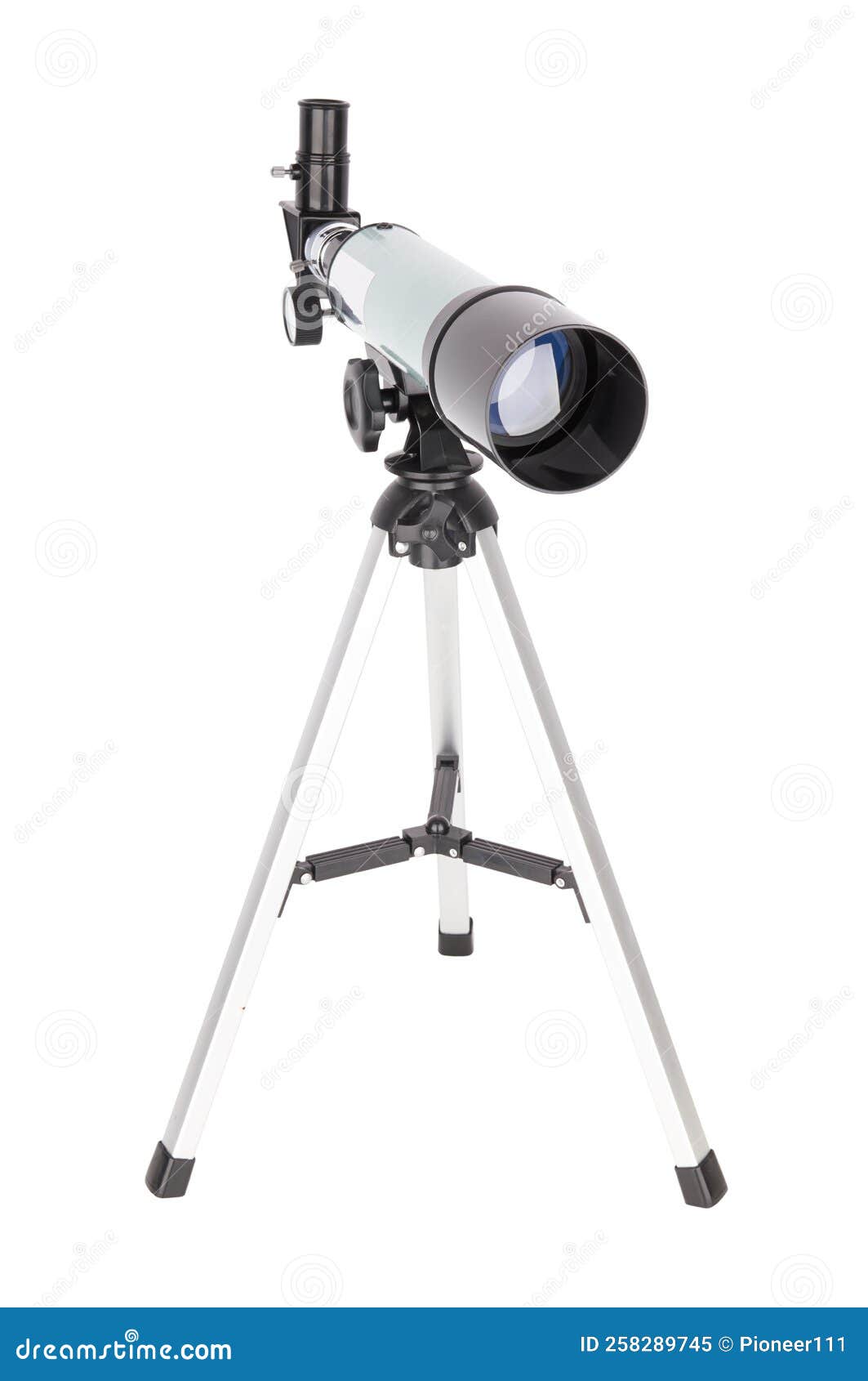Modern telescope isolated stock image. Image of observation - 258289745