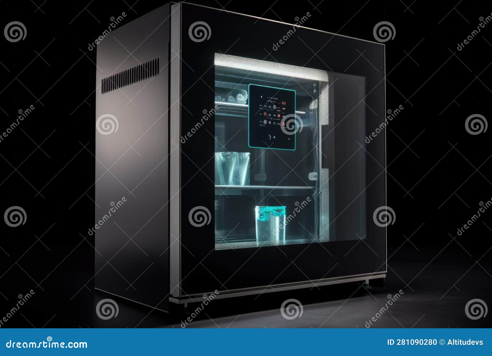 Modern Temperature-controlled Cabinet with Sleek Touch Screen and ...
