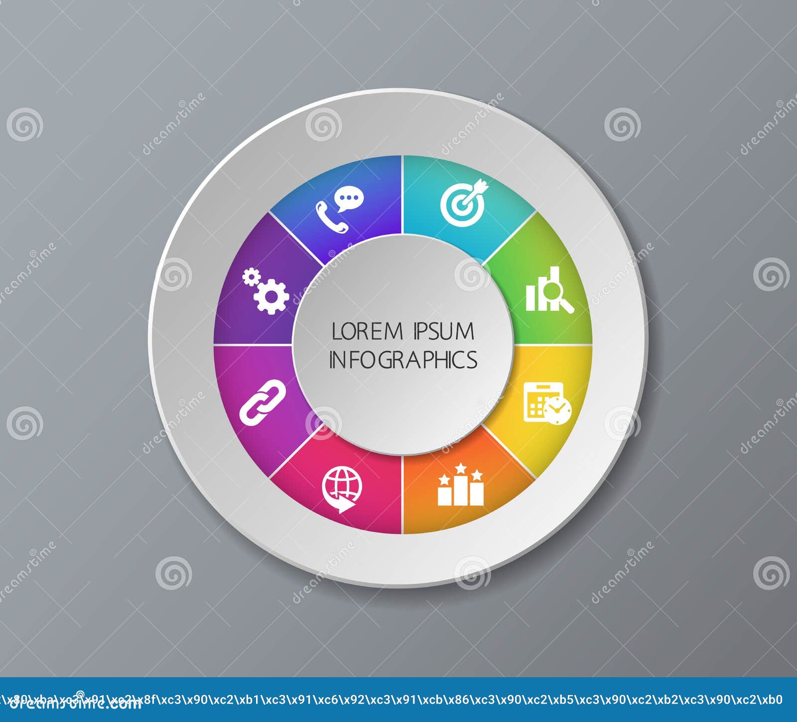 Modern Template for Business Project or Presentation with Circle ...