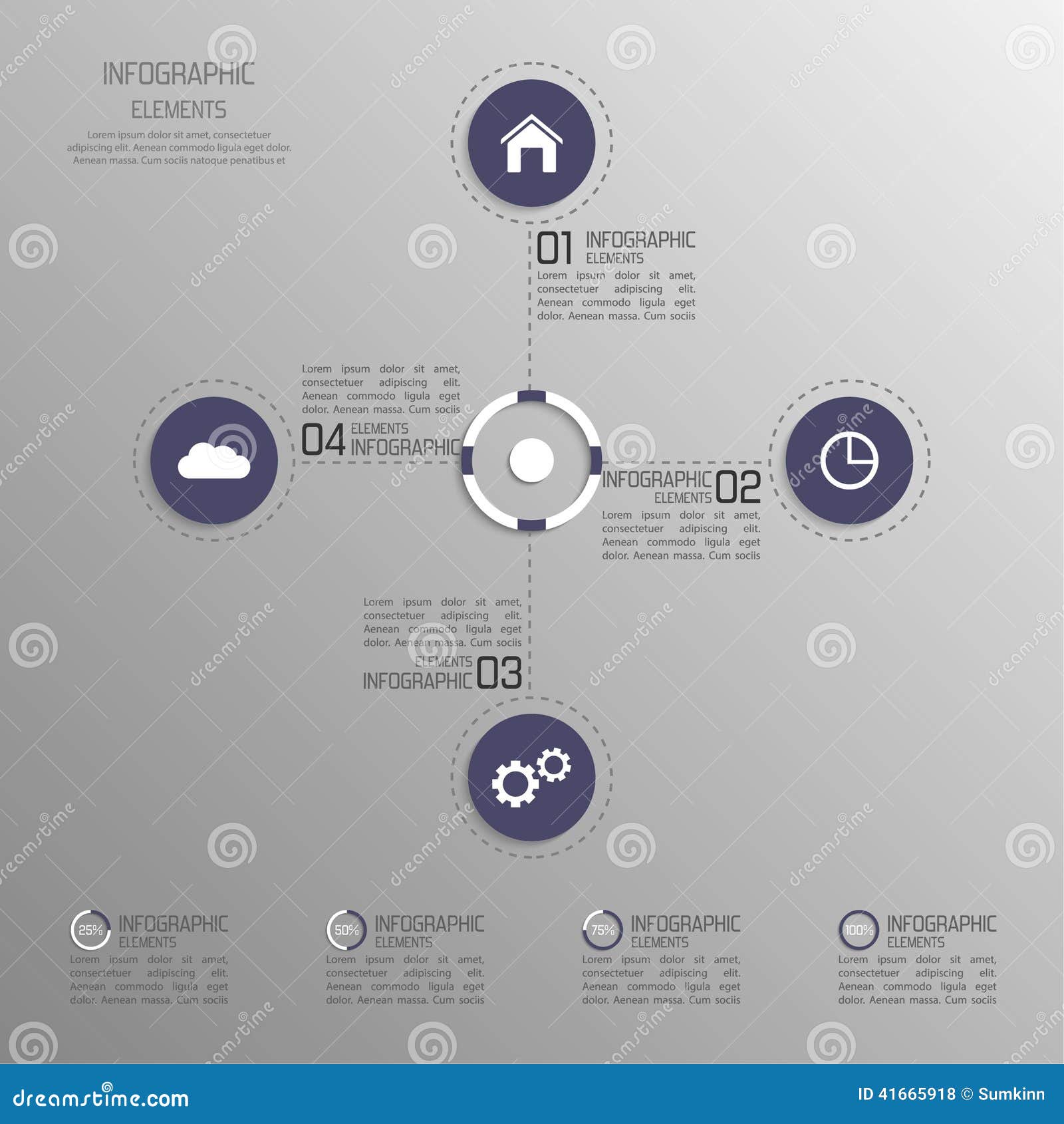 Modern Template with Colorful Volume Elements of Infographics. Stock ...