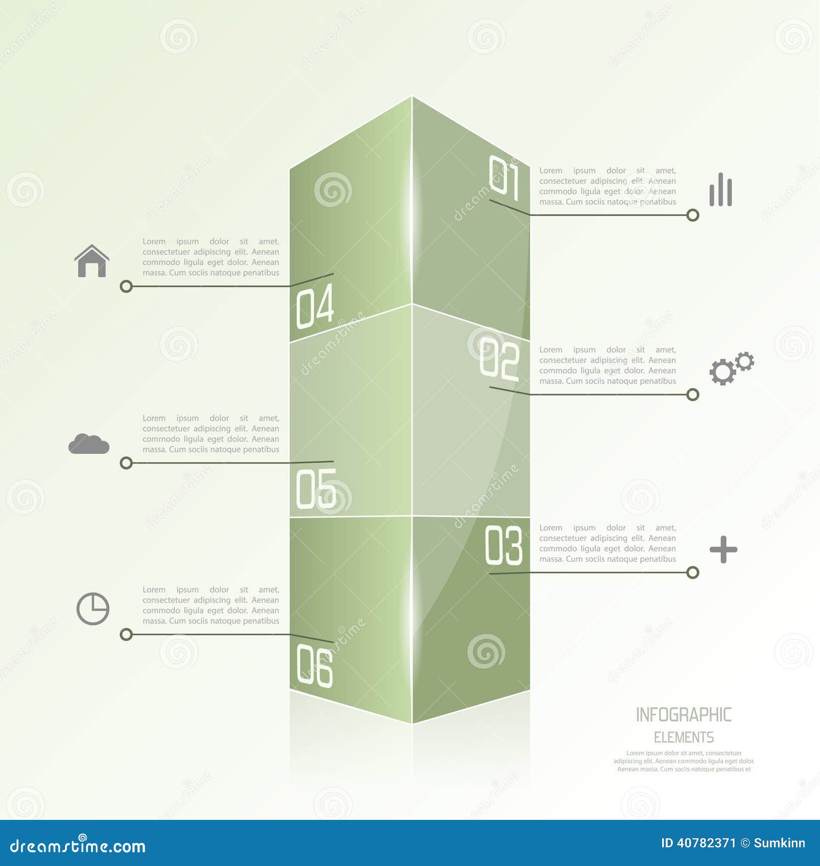 Modern Template in the Form of a Box Stock Vector - Illustration of ...