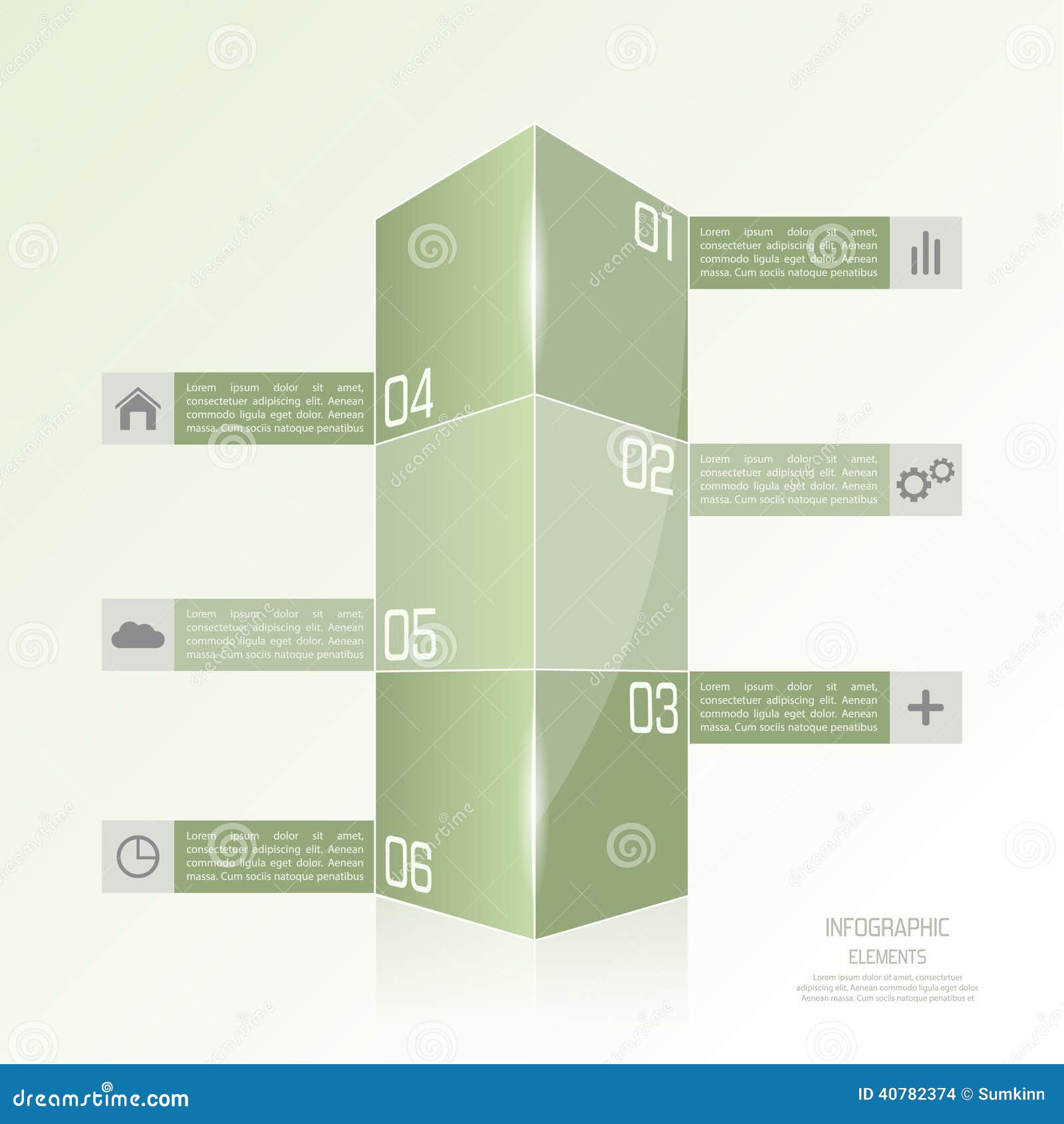Modern Template in the Form of a Box Stock Vector - Illustration of ...