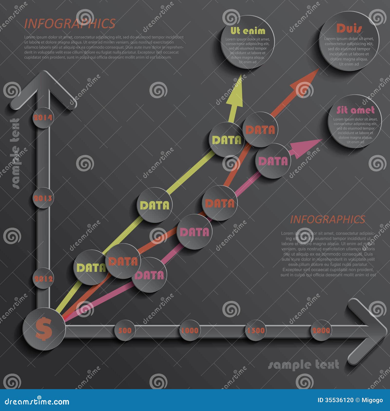 Modern Template Infographics Design Data Presentation Indicators Stock ...