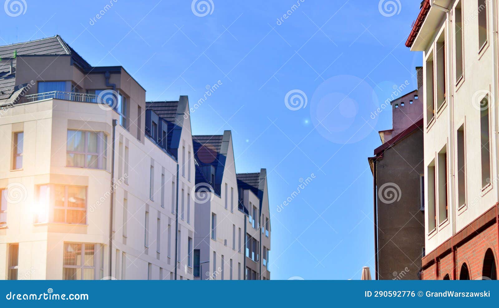 A Modern Tenement House in the City. Stock Photo - Image of landmark ...