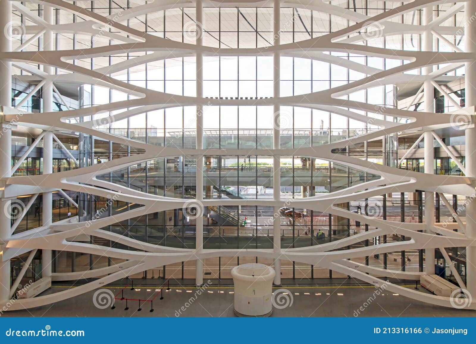 Architecture of Modern Terminal Building with Steel Framework Stock ...