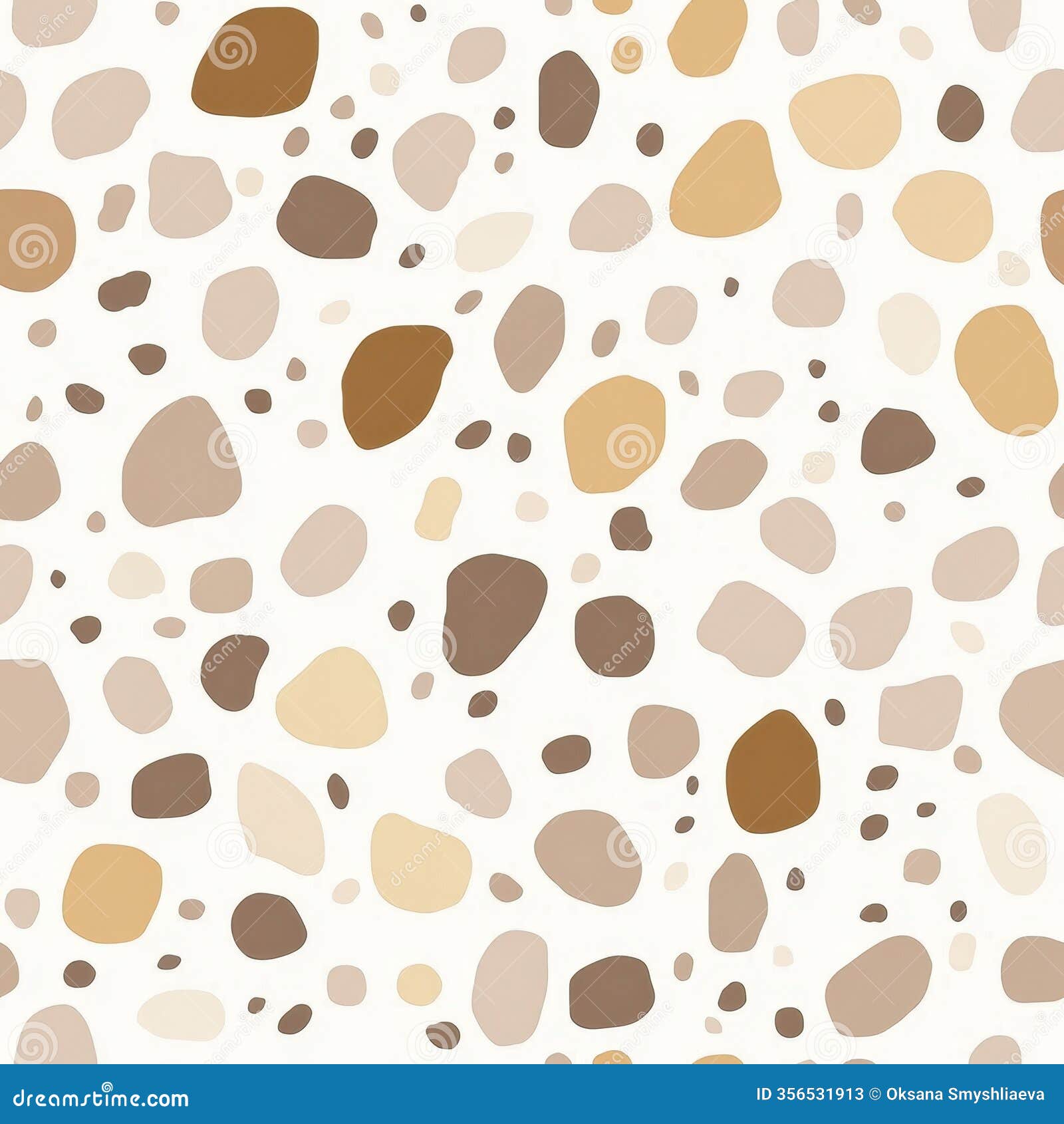 Brown Pebbles In A Nautical Style, Background Stone Texture. Royalty ...