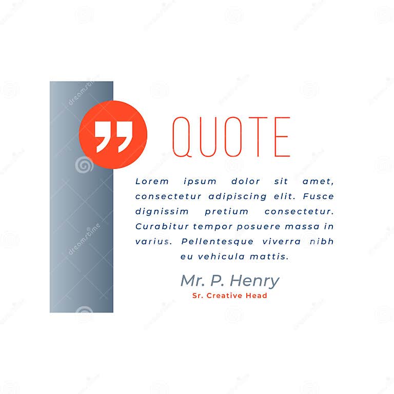 Modern Testimonial Motivational Background with Commas Design Stock ...