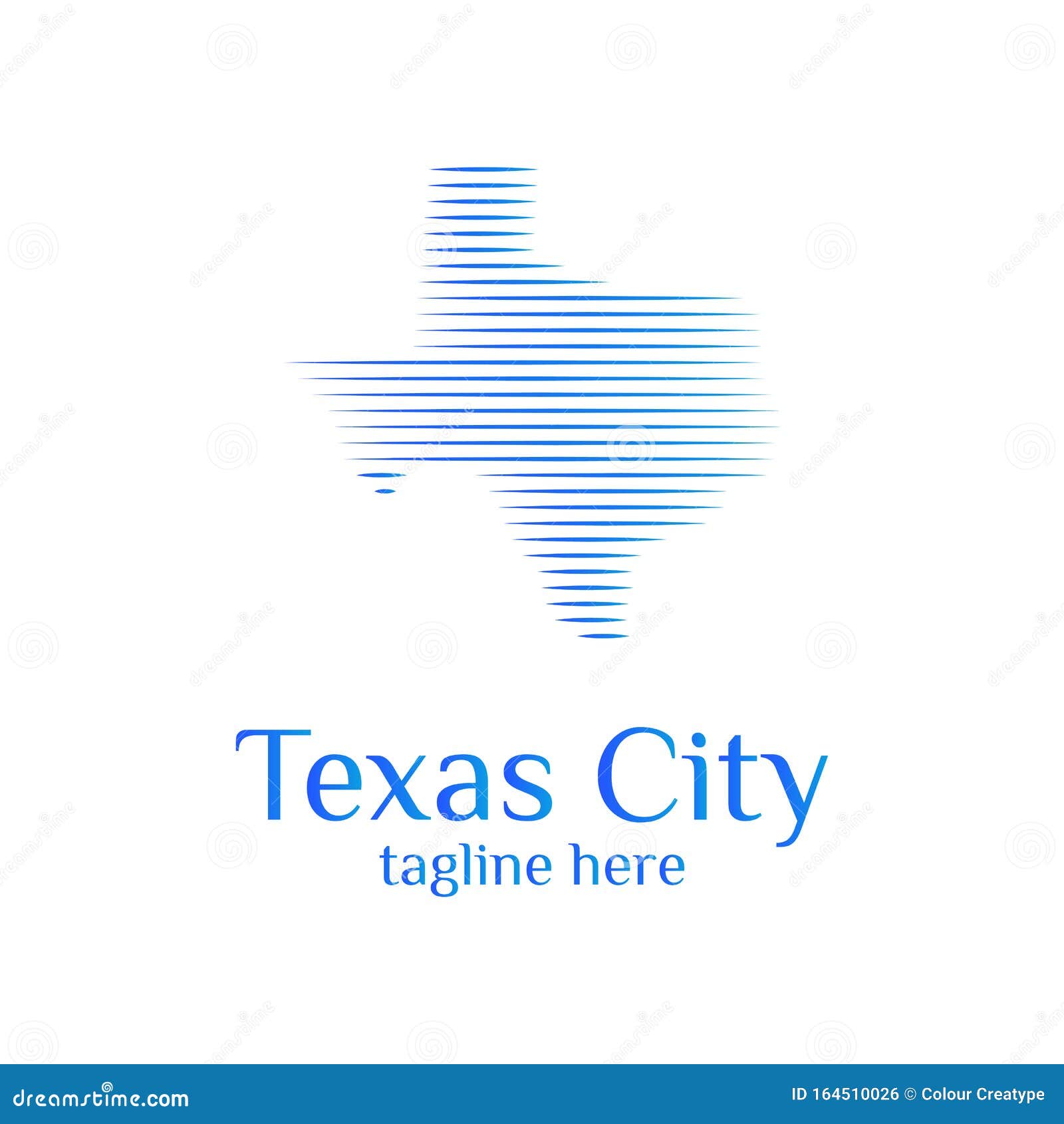 Modern Texas City Map Wave Logo Template Designs Vector Illustration ...