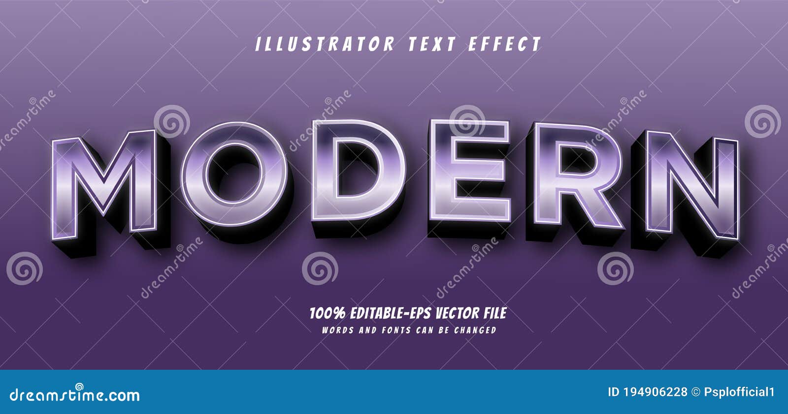 Modern Text Effect Design Vector Stock Vector - Illustration of ...