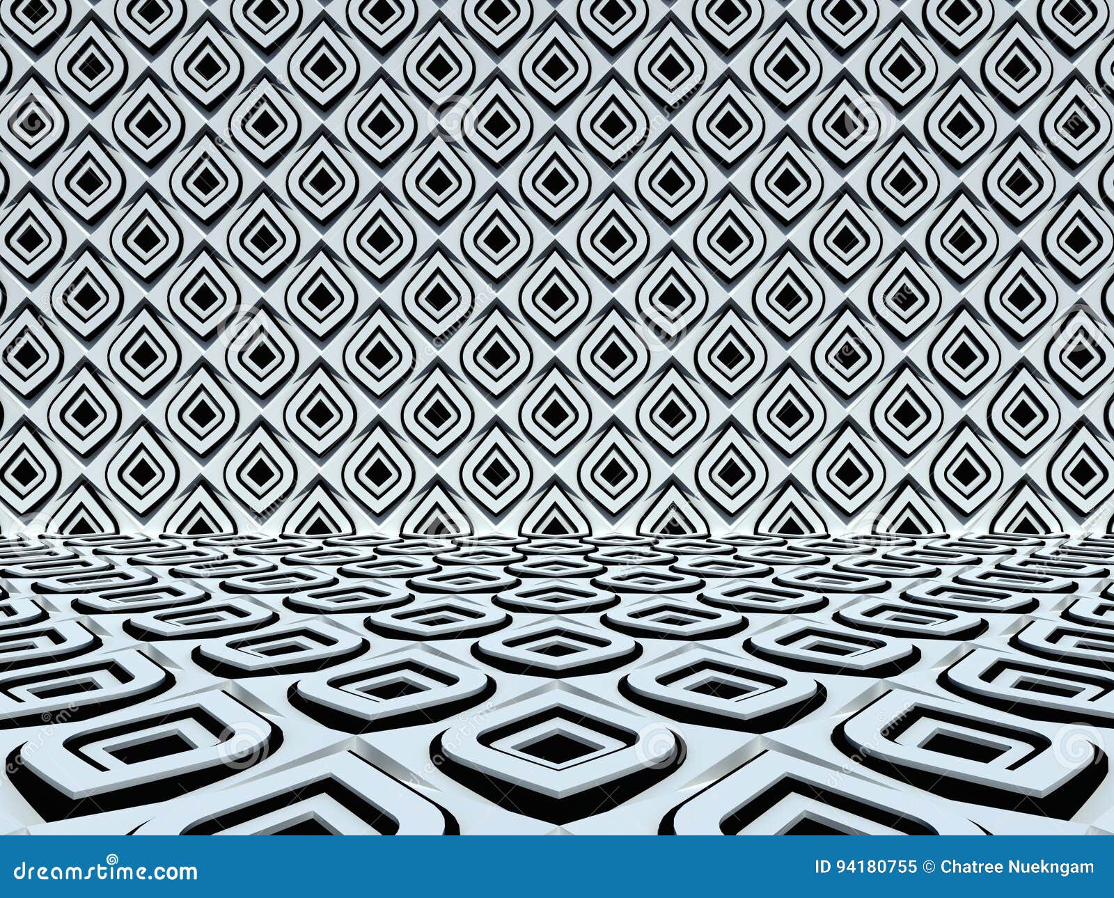 Modern Thai Patterns, 3D Rendering Stock Illustration - Illustration of ...
