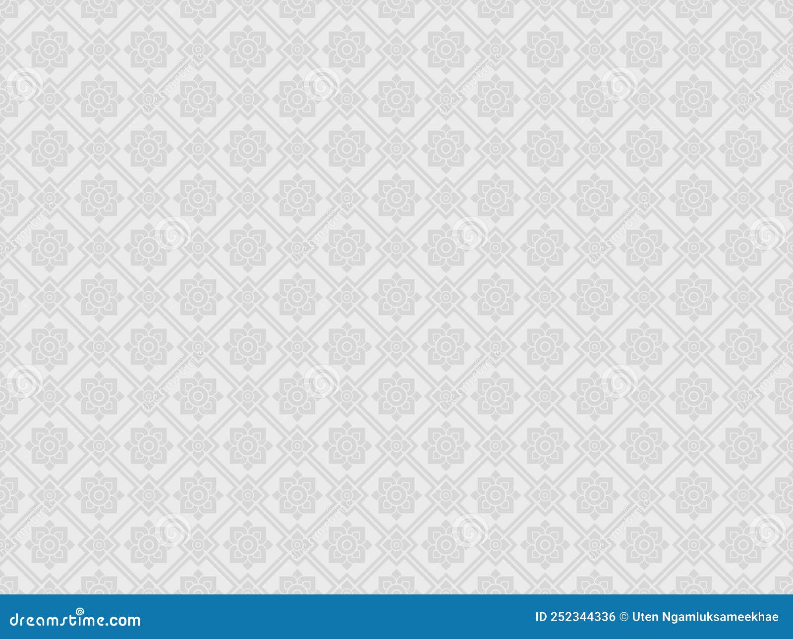 Modern Thai Style Art Pattern Background with Gray Square Shape Stock ...