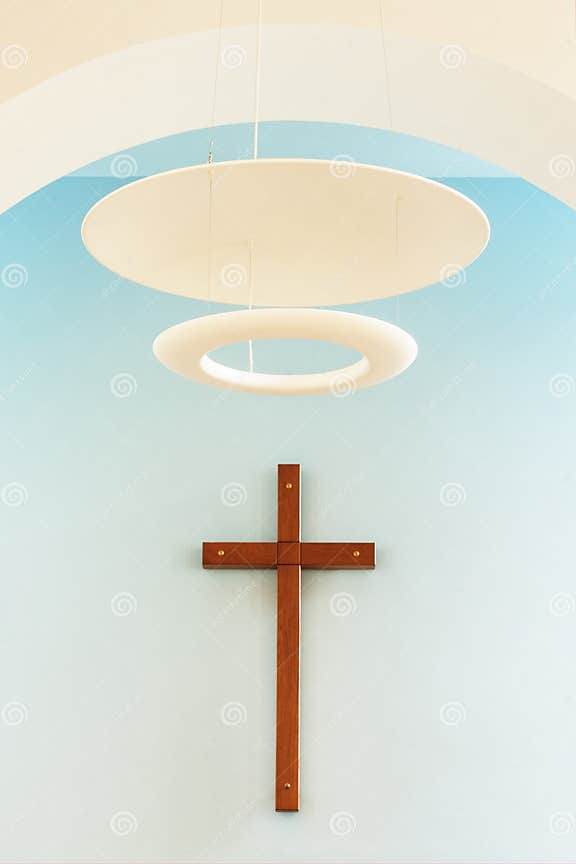 Wooden cross with nimbus stock image. Image of solemn - 30001767