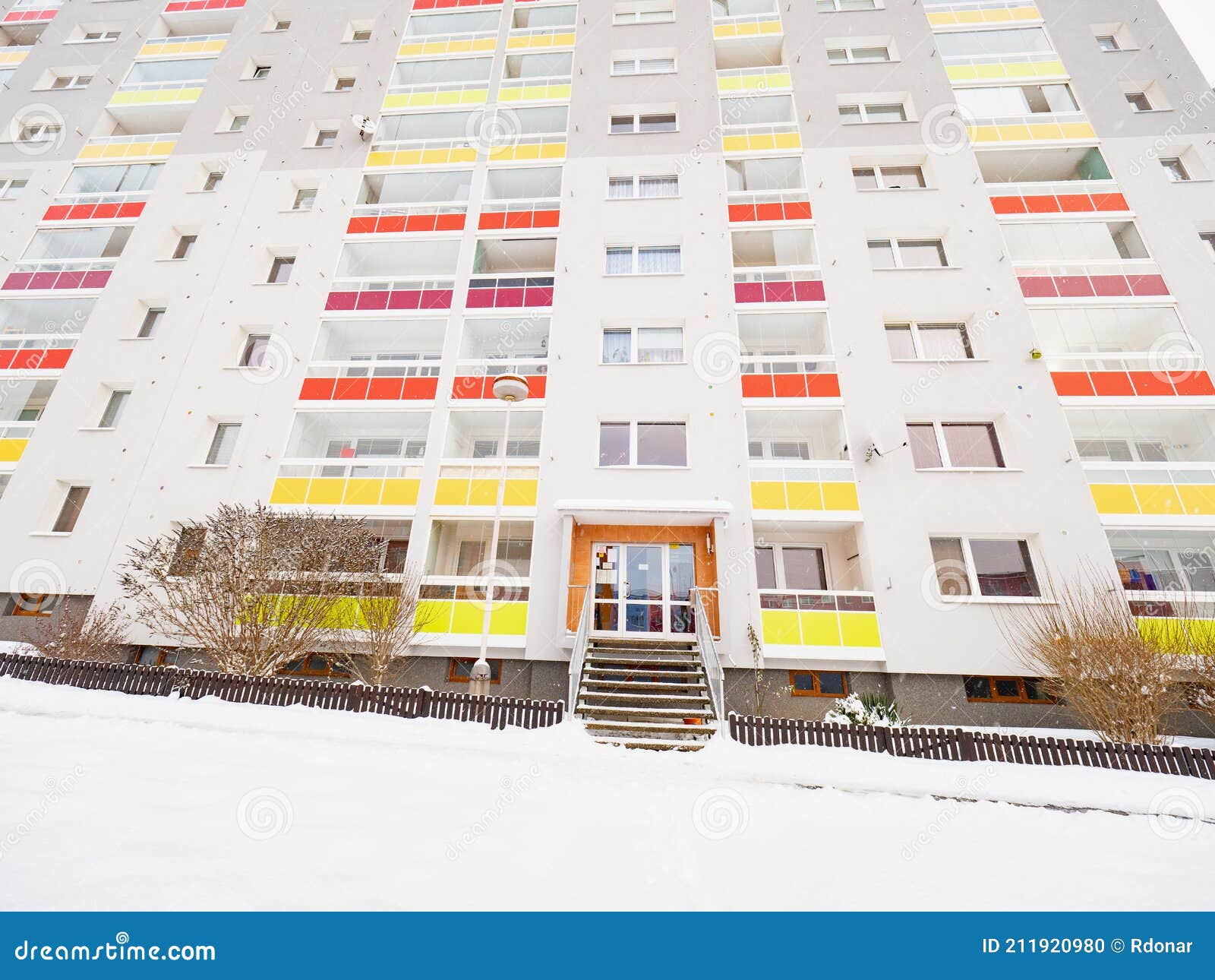 Modern Thermal Insulation of the Facade. Cheap Housing Stock Photo ...