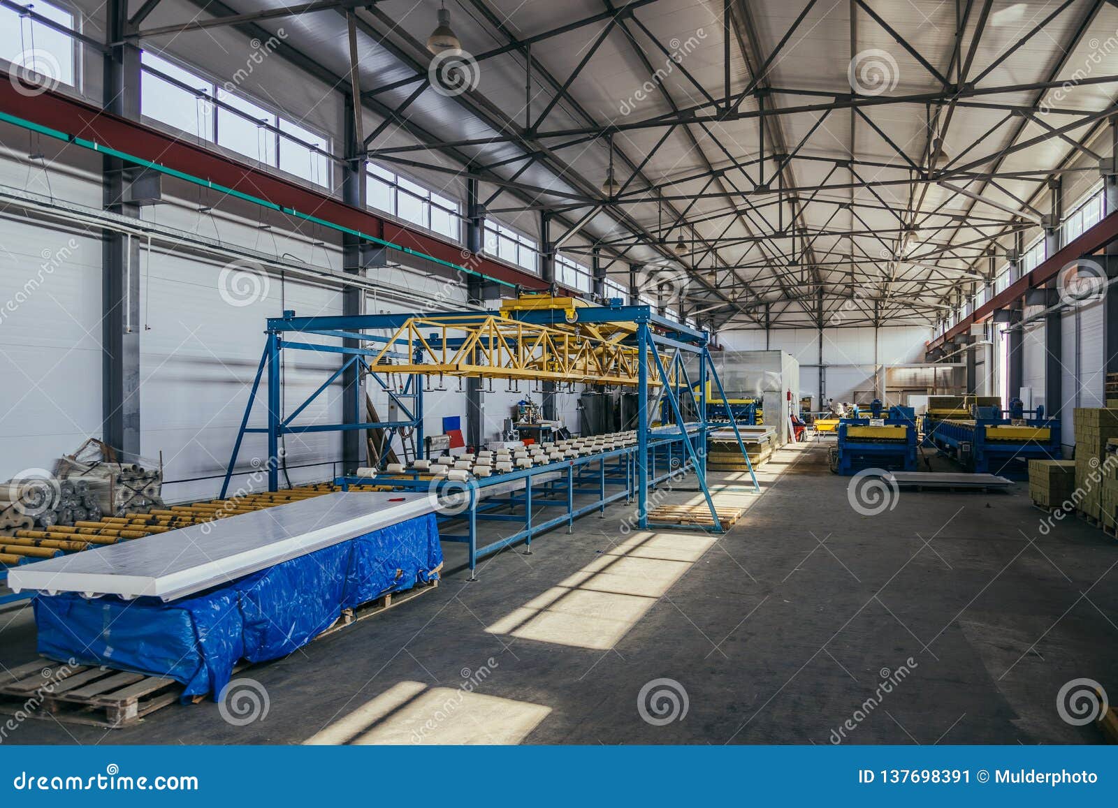 Modern Thermal Insulation Sandwich Panel Production Line. Machine Tools ...